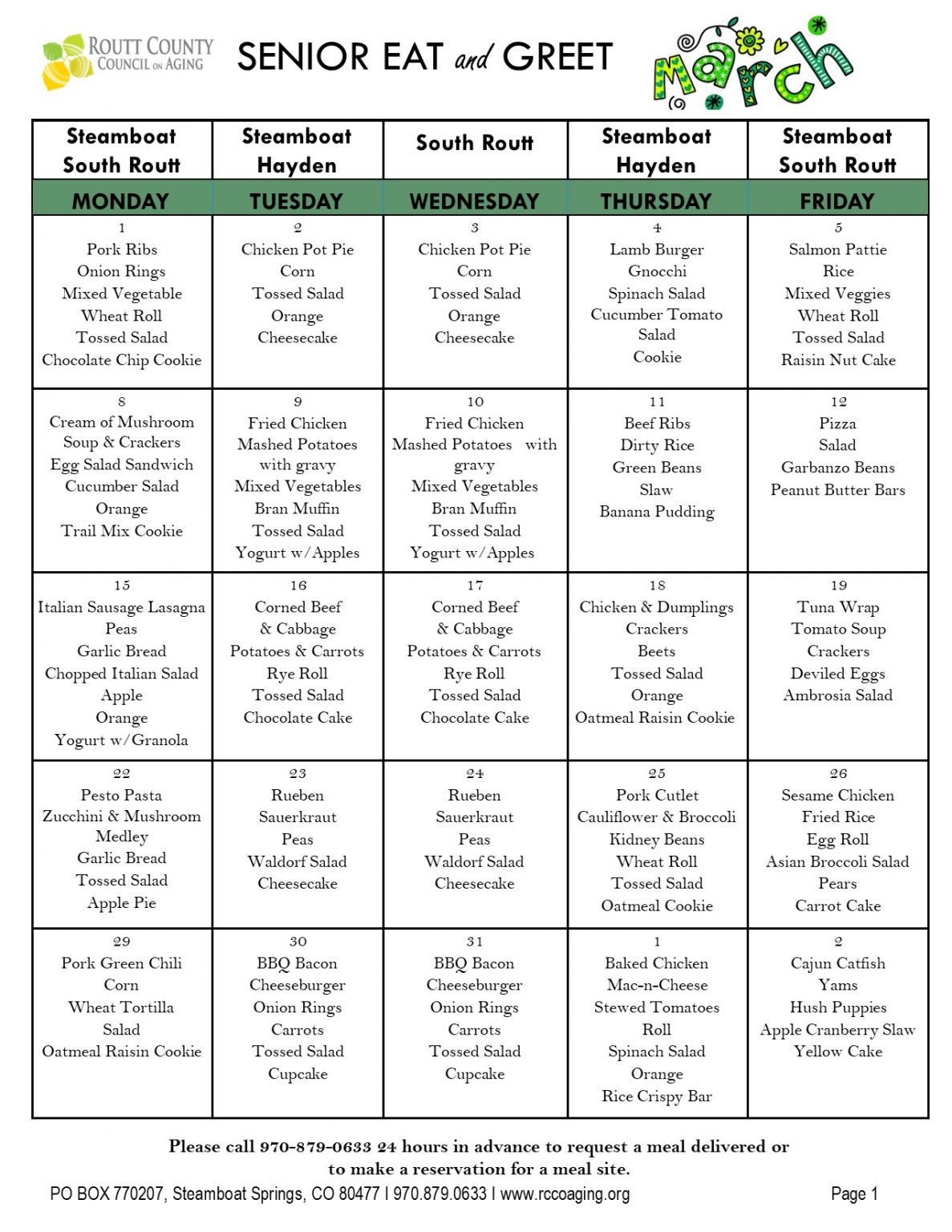 Meals on Wheels | Routt County Council on Aging